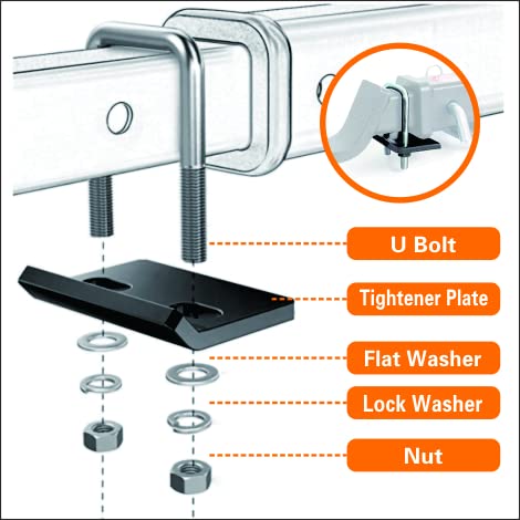 Trailer Hitch Ball Mount Towing Kit with Stabilizer and Silencer Pad Ball Pin Clip fits 2 inch Drop Receiver 6500lbs Class III