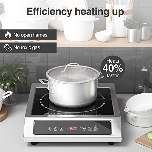 Portable Induction Cooktop, Countertop Burner Induction Hot Plate Electric for Cooking 1800W *2