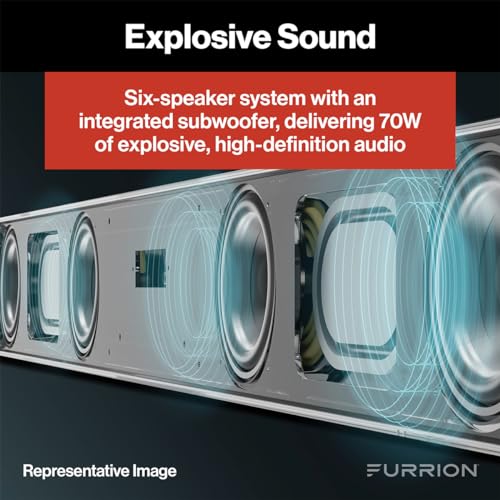 Furrion Aurora 2.1 Outdoor Soundbar Speaker with Built-in Subwoofer, Bluetooth, HDMI & Optical Inputs - FSBNN30MST