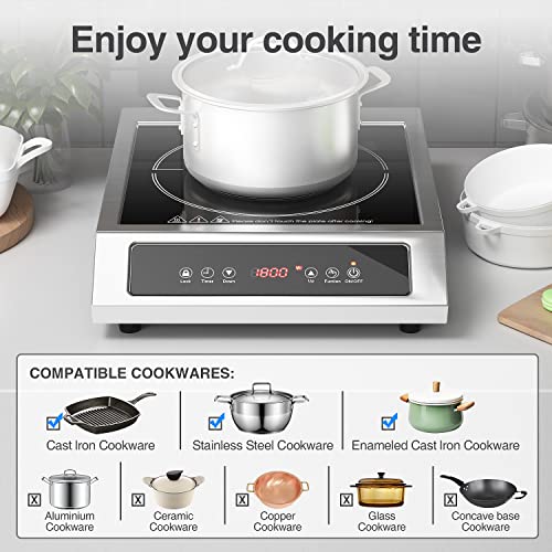 Portable Induction Cooktop, Countertop Burner Induction Hot Plate Electric for Cooking 1800W *2