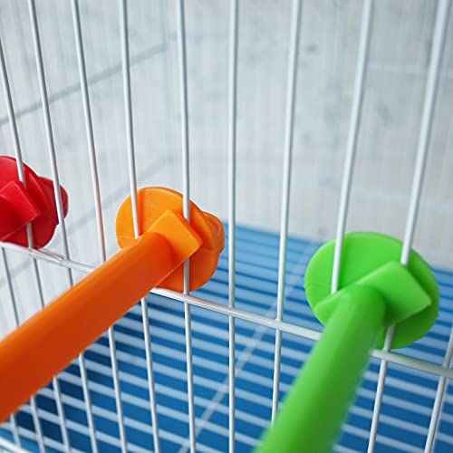 8 Canary Finch Budgie Bird Cage Universal Plastic Stand Perches Holders(5.7 Inches)