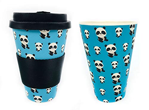 TINYMILLS Cute Baby Panda Travel Mug - Eco-Friendly Reusable Plant Fiber Travel Mug Birthday Gift Tween Girl Panda Bear Lover