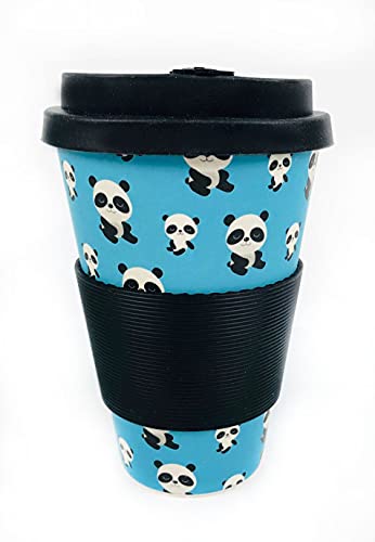 TINYMILLS Cute Baby Panda Travel Mug - Eco-Friendly Reusable Plant Fiber Travel Mug Birthday Gift Tween Girl Panda Bear Lover