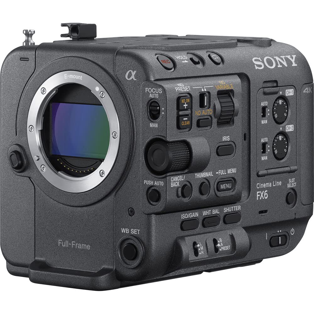 Sony FX6 Full-Frame Cinema Camera (Body Only) (ILME-FX6V) + Bag + Memory Wallet + Cleaning Kit - Starter Bundle (Renewed)