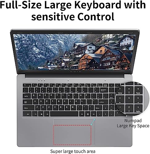 SGIN 15.6 Inch Laptop, 4GB DDR4 128GB SSD Laptops with Celeron N4020C(up to 2.8 GHz), Intel UHD Graphics 600, Webcam, Mini HDMI, WiFi, USB3.0, Bluetooth 4.2