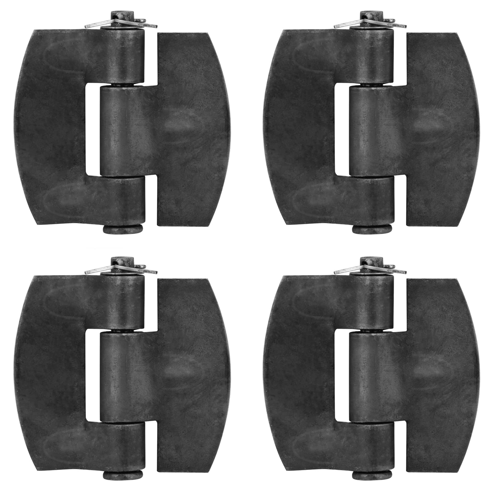 MOUNTAIN_ARK 4 Pack Heavy Duty Weldable Hinges, Weld on Butt Hinge for Trailer Gate, 4" x 4", Steel