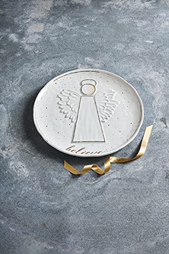 Mud Pie Angel Platter, Gold, 12.5" Dia