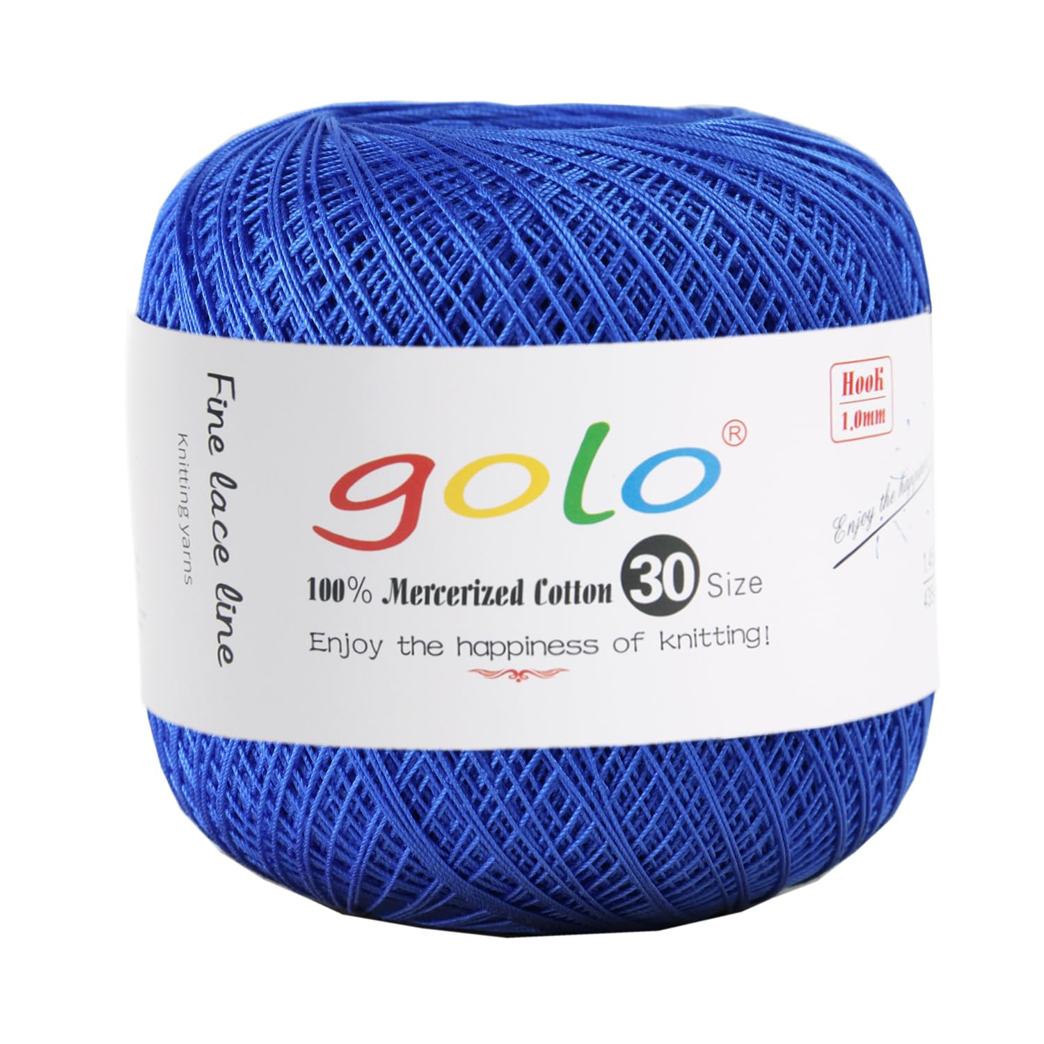 golo Crochet Thread Size 30 Colored Yarn for Sewing Blue Yarn 633