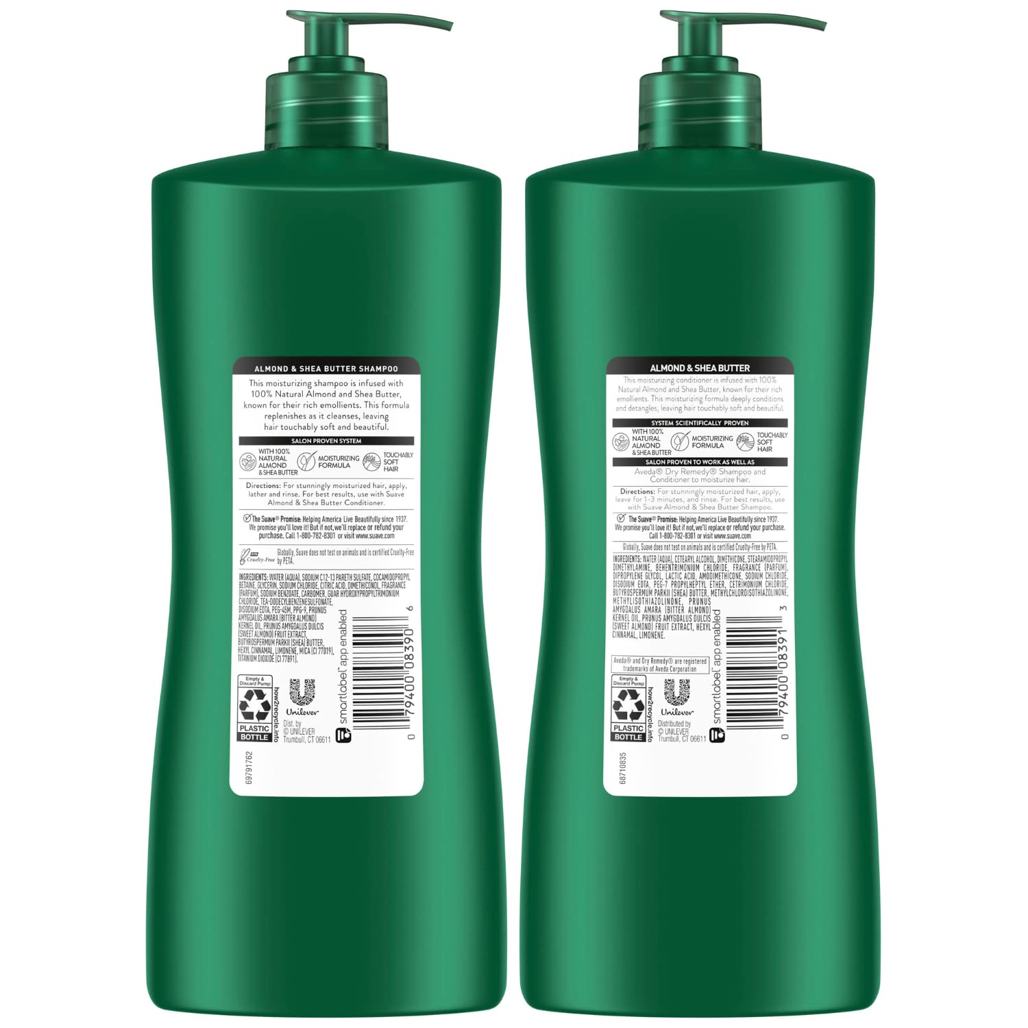Suave Moisturizing Shampoo and Conditioner Set with Shea Butter - Revitalizing Dry Hair, 28 Oz Ea (2 Piece Set)