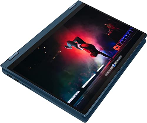 Lenovo IdeaPad Flex 5 14" FHD Touchscreen Convertible 2 in 1 Laptop, AMD Ryzen 3 5300U, 4GB RAM, 128GB SSD, Abyss Blue, Windows 11 S, 32GB Hotface USB Card