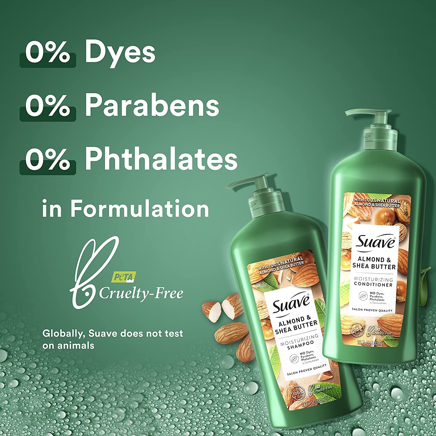 Suave Moisturizing Shampoo and Conditioner Set with Shea Butter - Revitalizing Dry Hair, 28 Oz Ea (2 Piece Set)