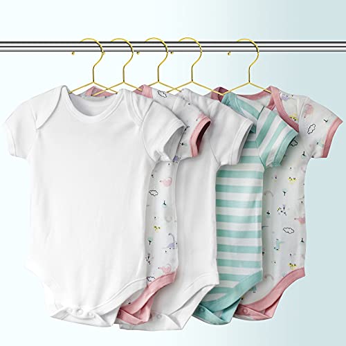 Wire Hangers Children's Hangers Strong Metal Children Clothes Hangers for Closet Space Saving Hanger for Hanging Coats Pants Clothes, 12 x 6.5 Inch(Gold, 36 Pcs)