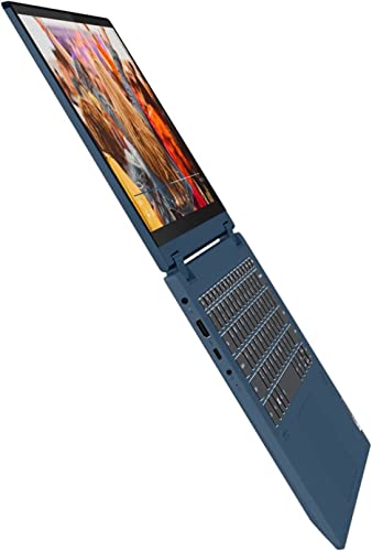 Lenovo IdeaPad Flex 5 14" FHD Touchscreen Convertible 2 in 1 Laptop, AMD Ryzen 3 5300U, 4GB RAM, 128GB SSD, Abyss Blue, Windows 11 S, 32GB Hotface USB Card