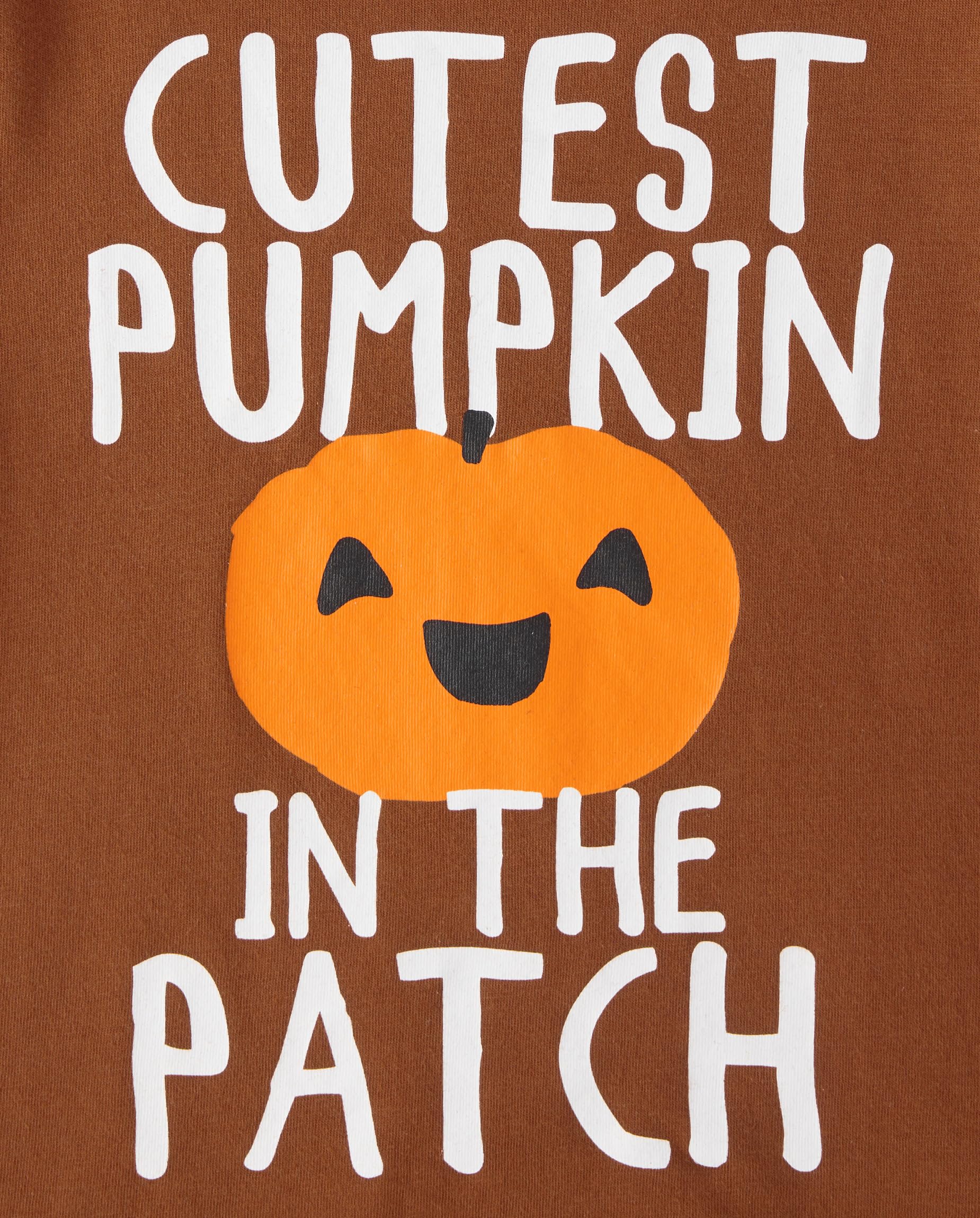The Children's Place Unisex-Baby and Toddler Long Sleeve Fall Thanksgiving Graphic T-Shirt Cutest Pumpkin 5T