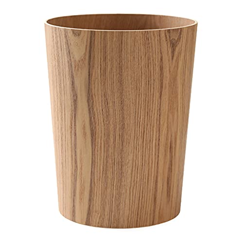 Jetamie Creative Storage Wooden Trash Can Home Bucket Garbage Bin Hotel Living Room Office Wastebasket Cans Nordic Recycling Bin ,Small Waste Basket for Home,Kitchen