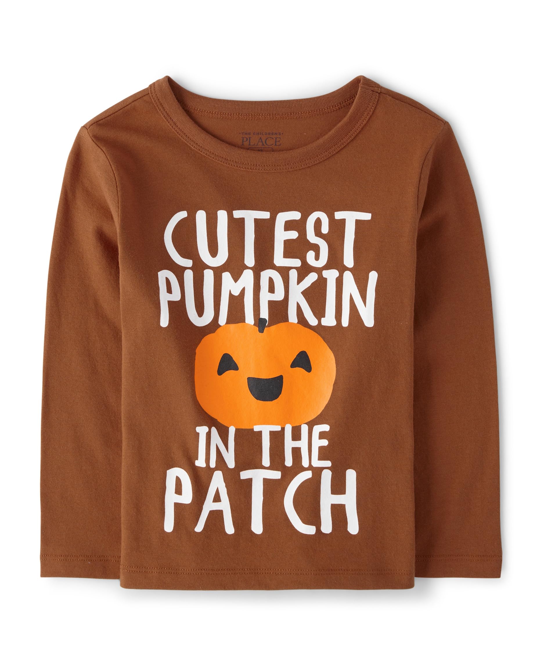 The Children's Place Unisex-Baby and Toddler Long Sleeve Fall Thanksgiving Graphic T-Shirt Cutest Pumpkin 5T