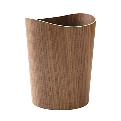Jetamie Creative Storage Wooden Trash Can Home Bucket Garbage Bin Hotel Living Room Office Wastebasket Cans Nordic Recycling Bin ,Small Waste Basket for Home,Kitchen