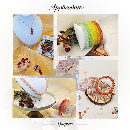 Gaspletu 700PCS Glass Beads for Jewelry Making, 24 Colors 8mm Crystal Beads Bracelets Making Kit, 1 Box Round Beads Suitable for Beginners