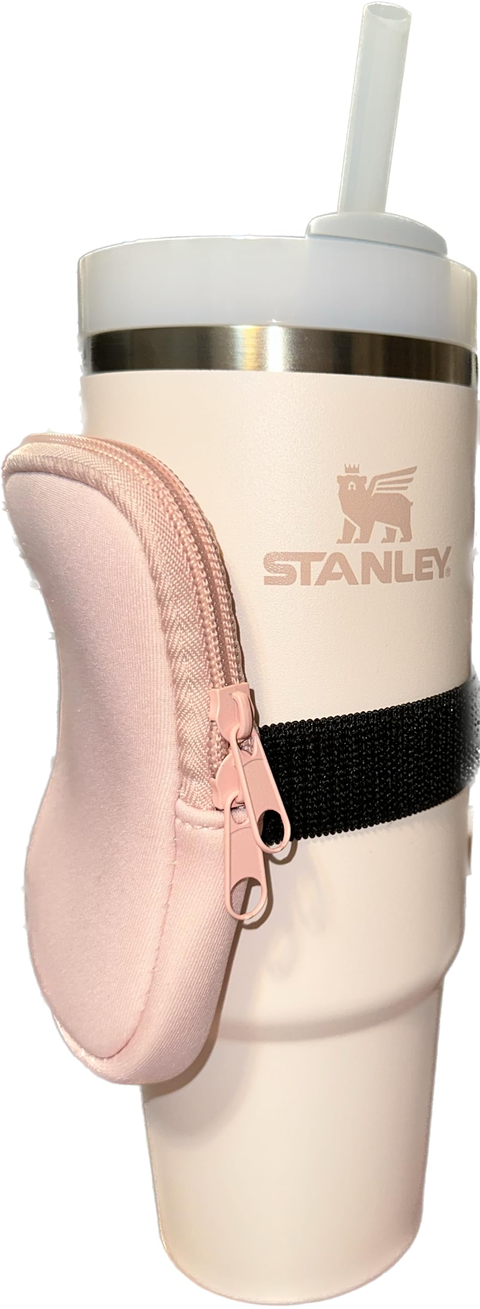 MIMI AND JUNE Water Bottle Zipper Pouch- Compatable for Stanley Quencher Adventure 40oz & Stanley IceFlow 20oz 30oz; Women's Gym Accessory; Card and Key Holder