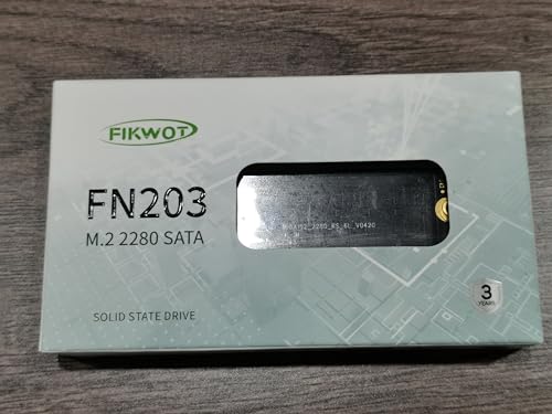 Fikwot FN203 M.2 SATA SSD - SLC Cache 3D NAND TLC SATA III 6Gb/s M.2 2280 NGFF Internal Solid State Drive, Up to 550MB/s, Compatible with Ultrabooks, Tablet Computers and Mini PCs (512GB)