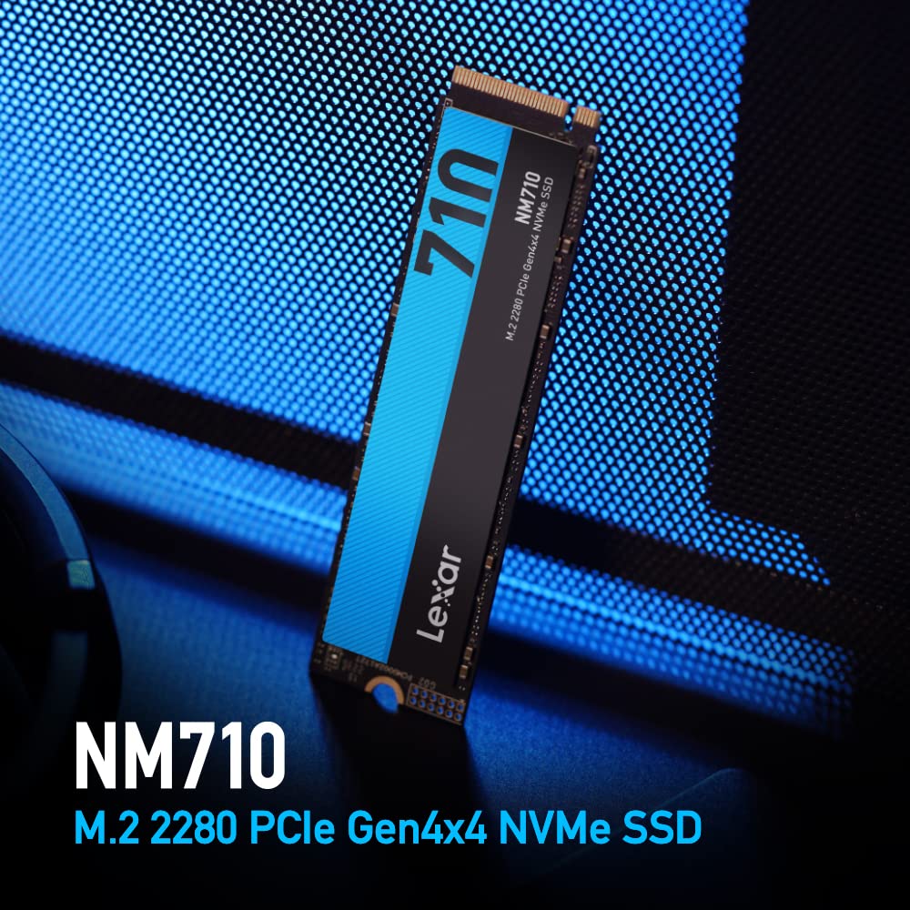 Lexar 1TB NM710 SSD PCIe Gen4 NVMe M.2 2280 Internal Solid State Drive, Up to 5000/4500 MB/s Read/Write (LNM710X001T-RNNNU)