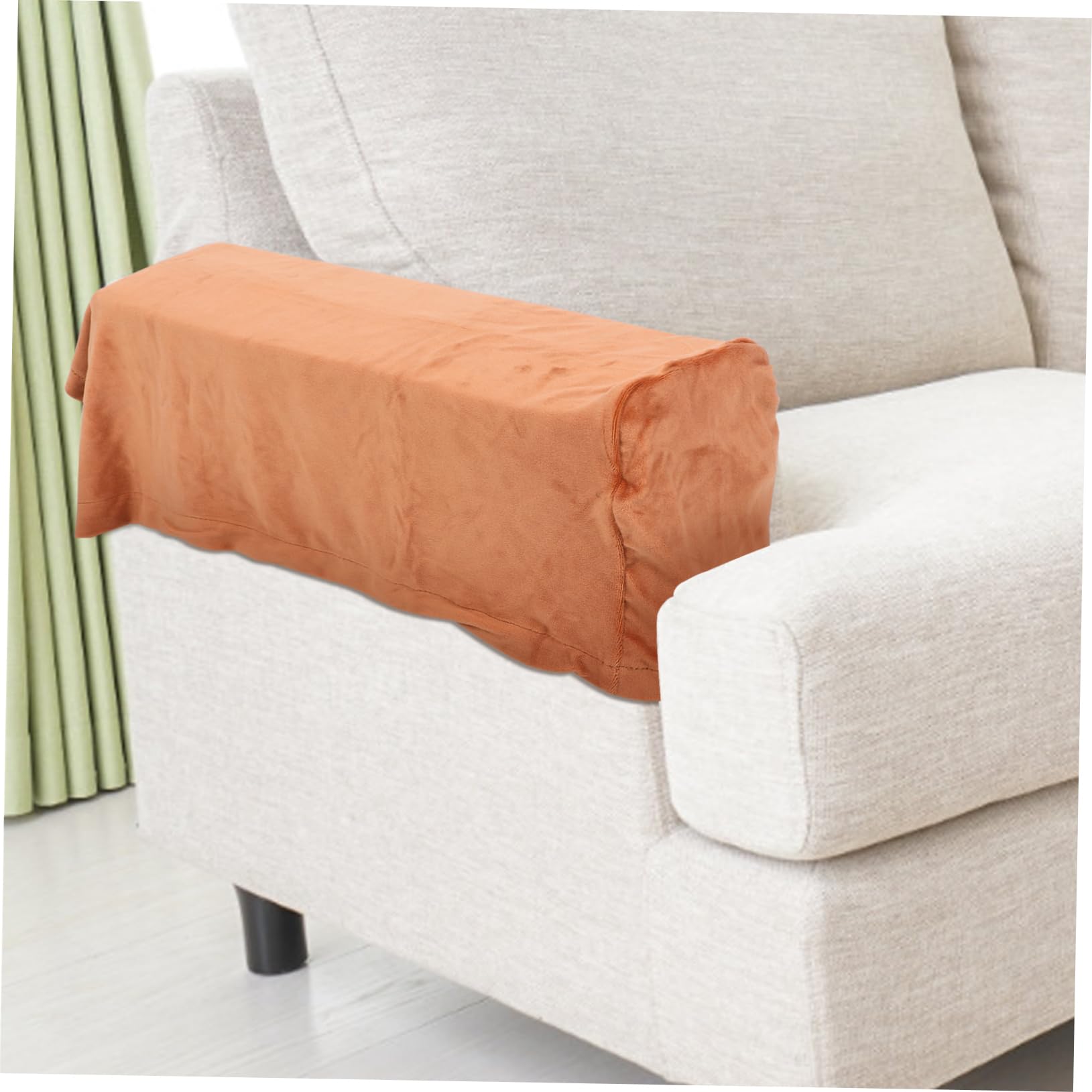 VICASKY Elastic Camel Sofa Arm Rest Covers 2 Pack Universal Armrest Protectors Comfortable Elastic Covers for Chairs Sofas