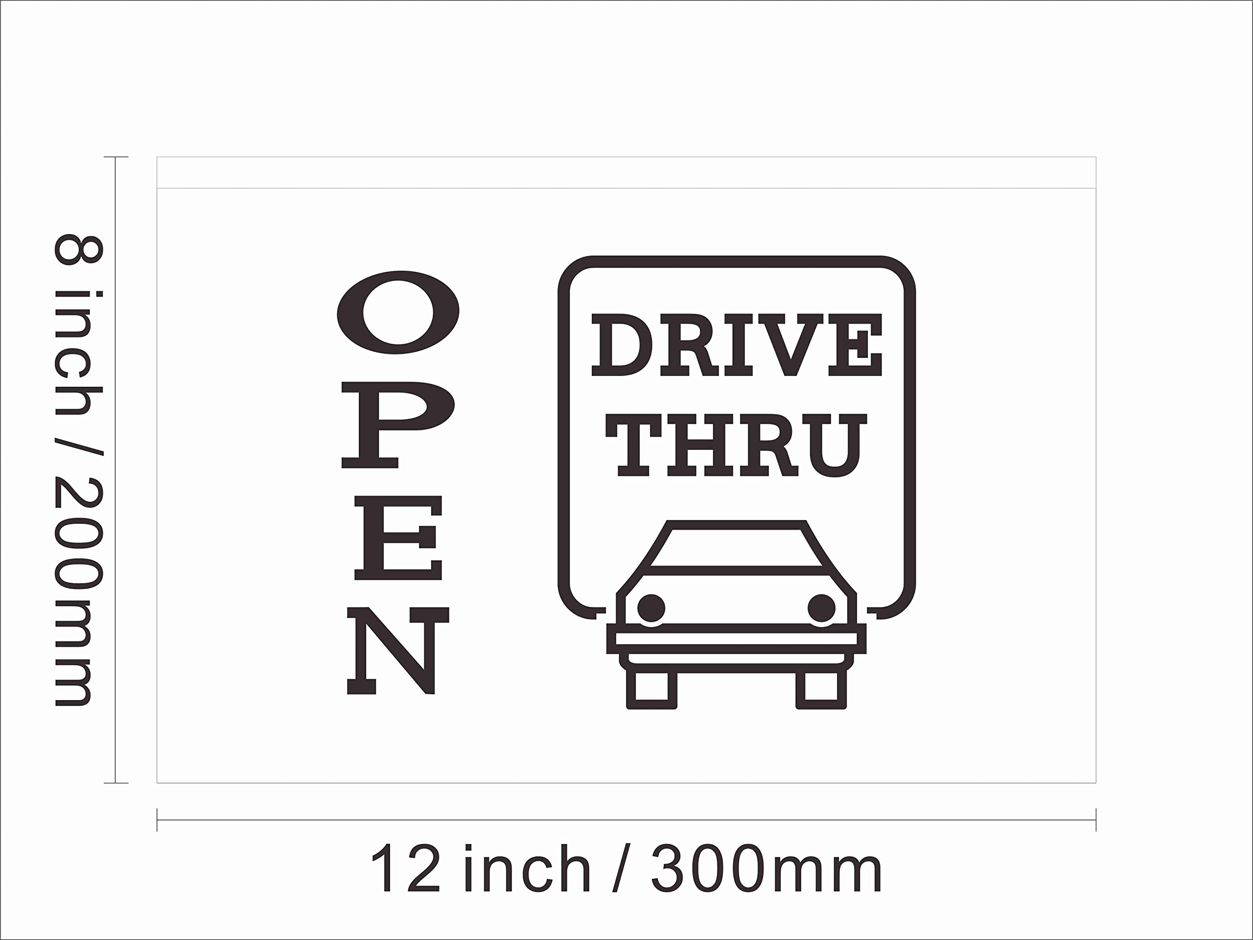 190014 Open Drive Thru Service Shop Store Display LED Light Neon Signs (12" X 8", Red)
