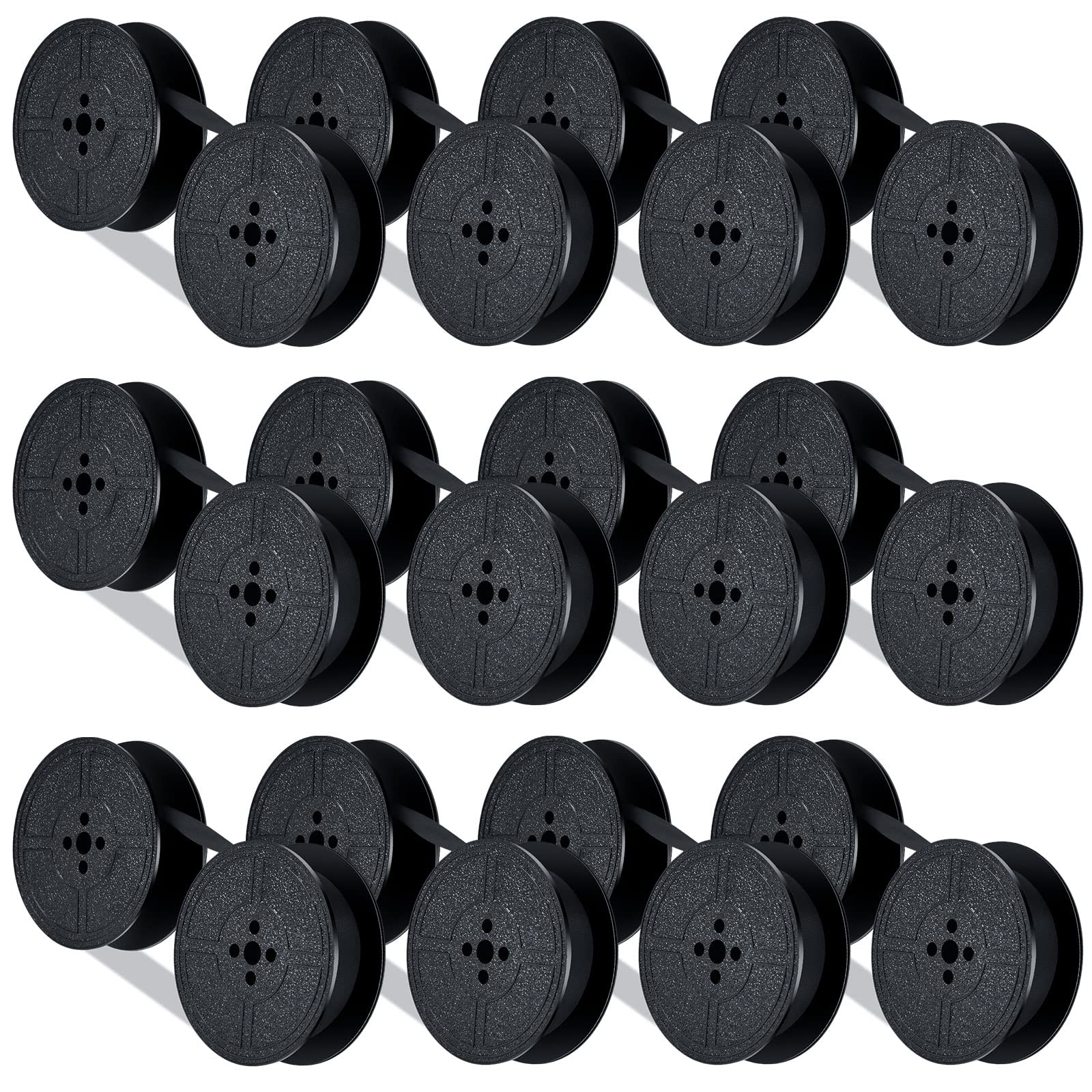 Honoson 12 Pairs Universal Typewriter Ribbon Twin Spool Typewriter Ribbon Twin Spool Replacement Pack for Most Typewriter (Black)