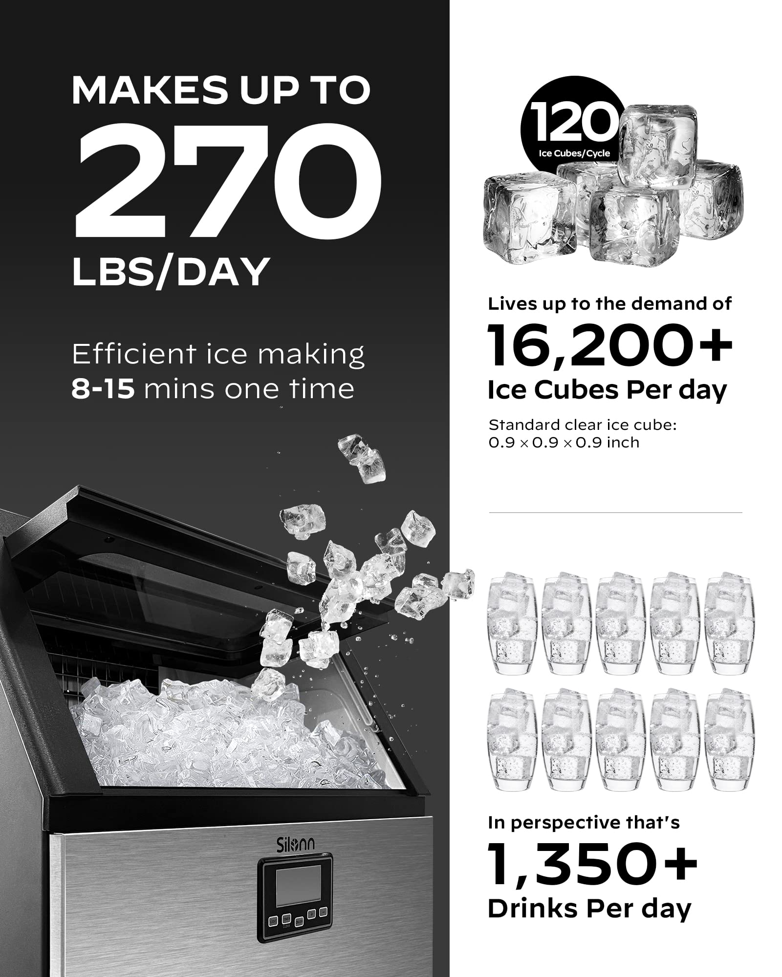 Silonn Commercial Ice Maker