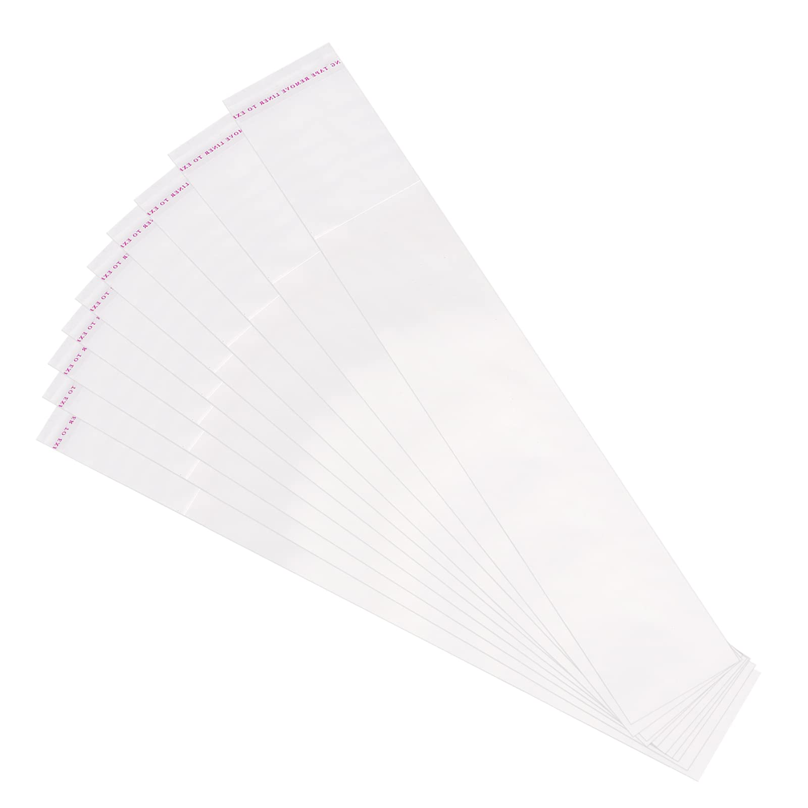 uxcell 100Pcs Clear Cello Bags, 1" x 5" Plastic Self Sealing OPP Cello Treat Bags Cello Poly Bags for Packing Cookies Candy Jewelry Gifts, Clear