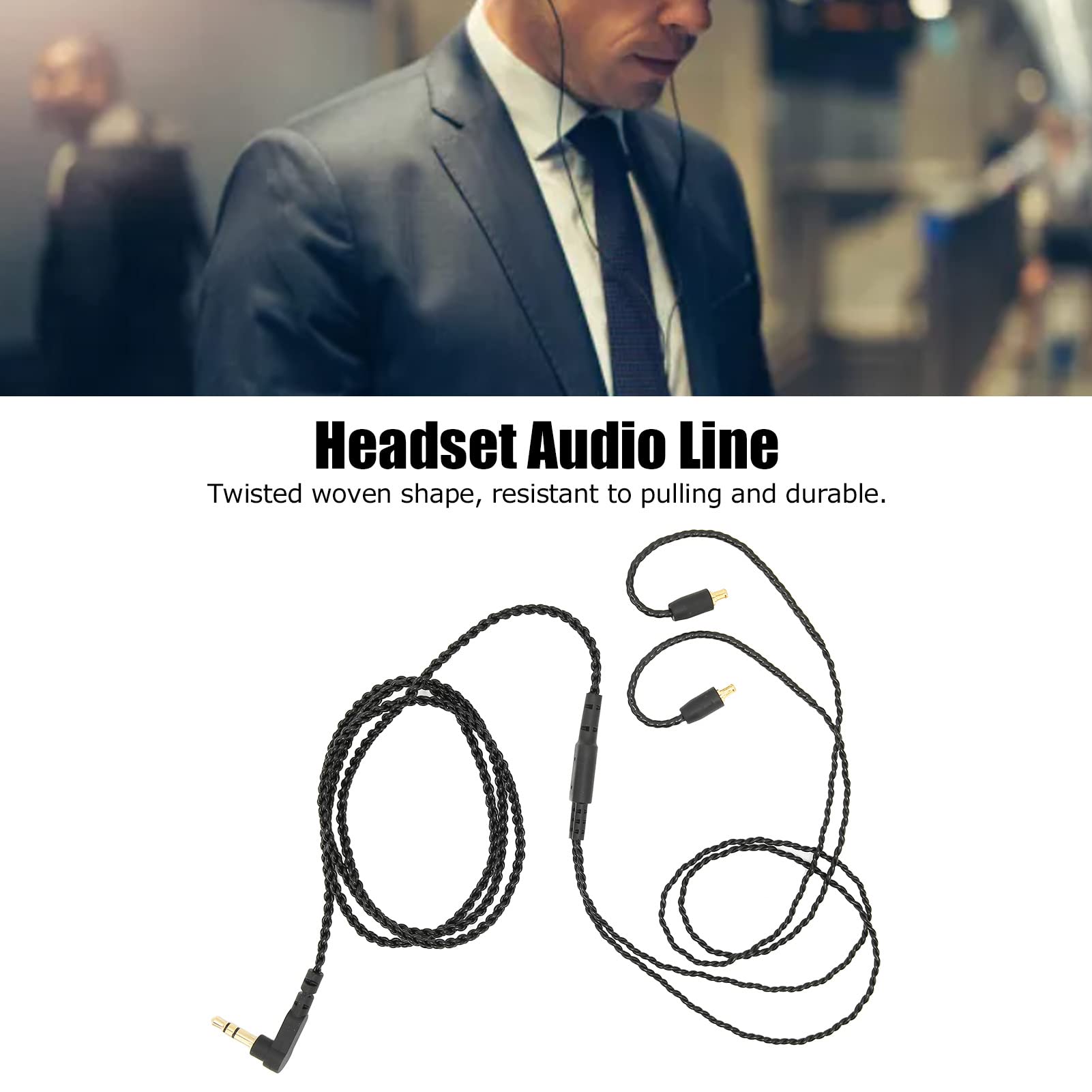 PUSOKEI Headphone Audio Cable,Noise Reduction Earphone Audio Cable for CKS1100 E40 E50 E70 LS200 LS300 LS400 CKR90 CKR100 LS50 LS70