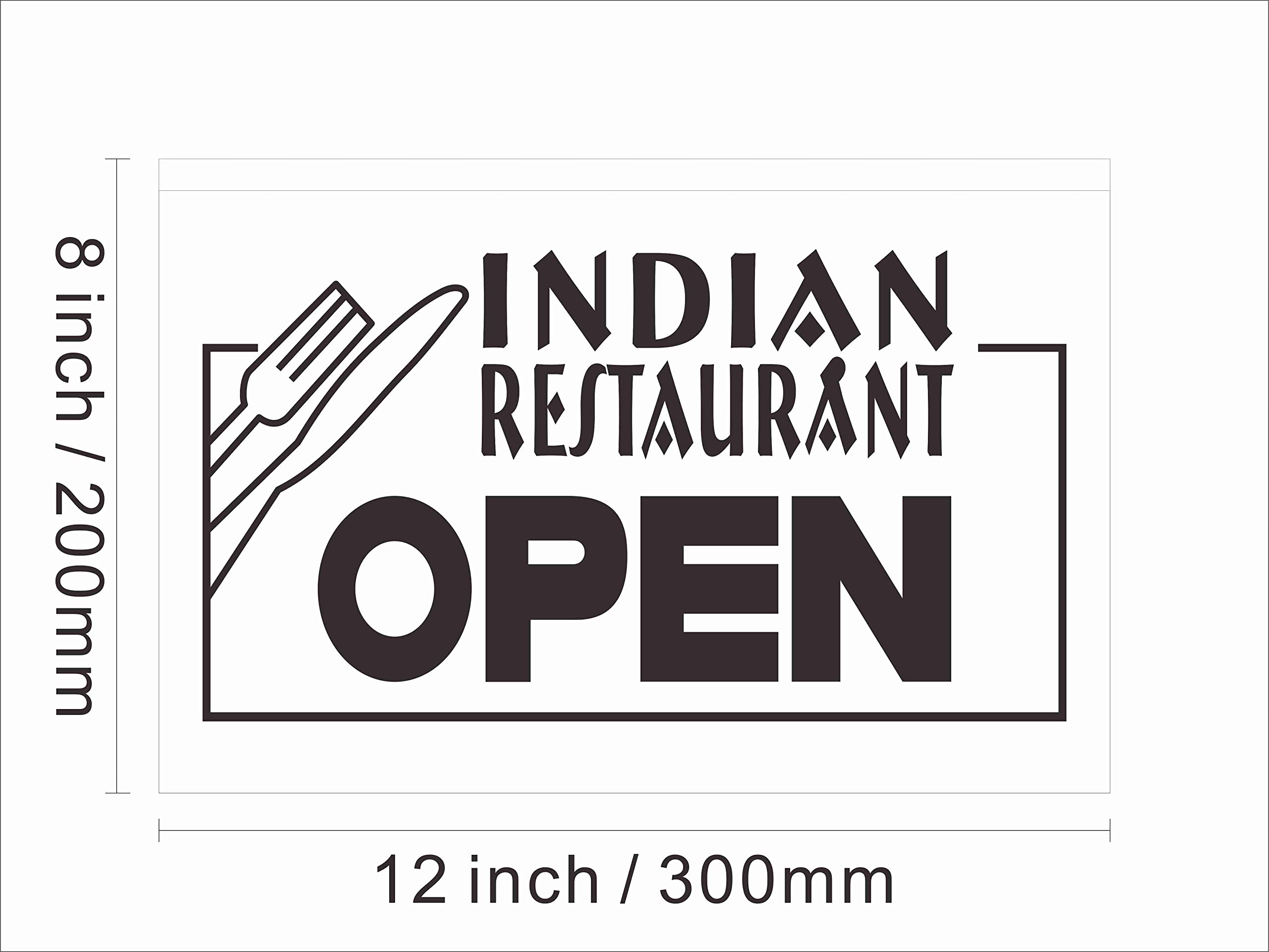 110044 Indian Restaurant Open Curry Food Cafe Decor Display LED Light Neon Sign (12" X 8", White)