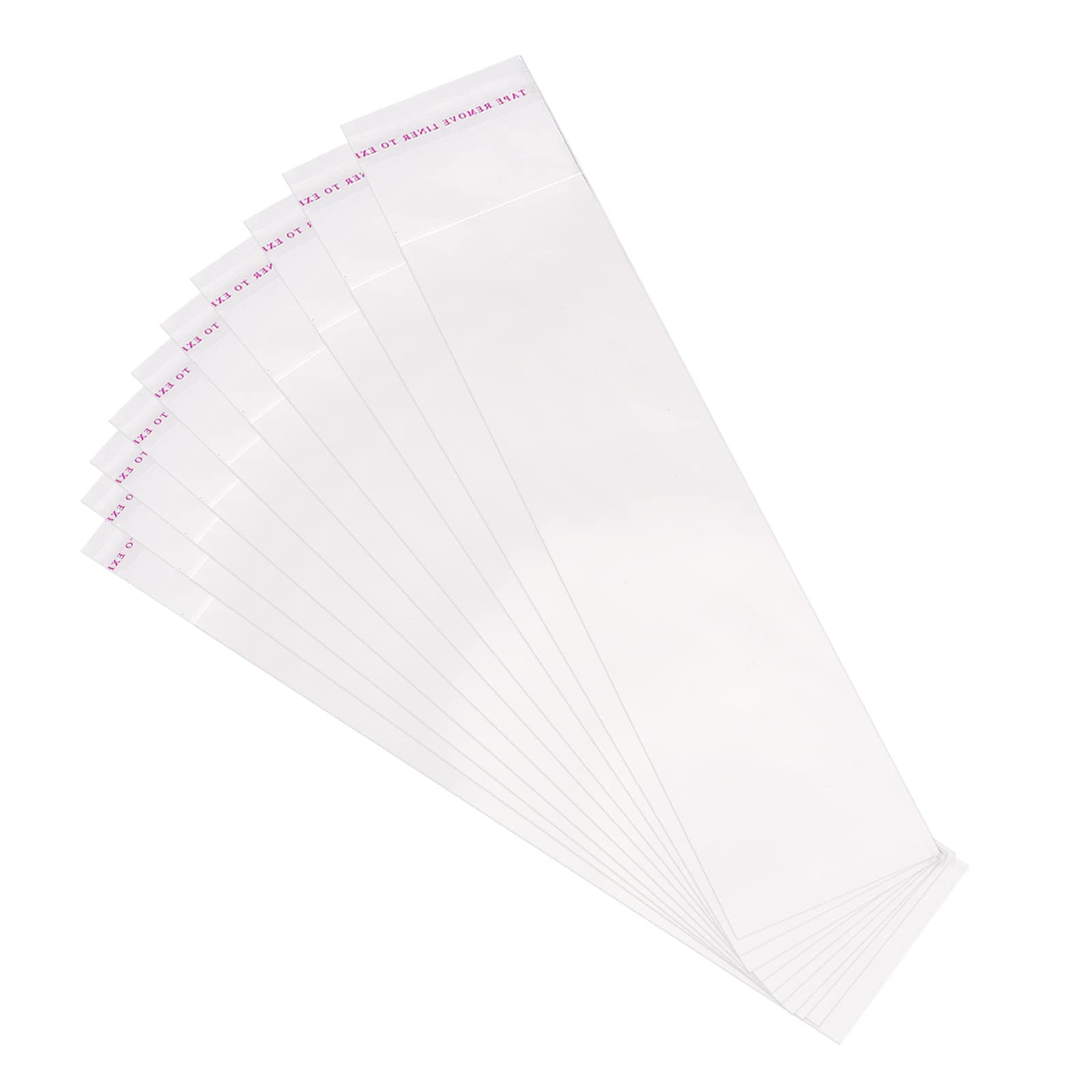 uxcell 500Pcs Clear Cello Bags, 3" x 12" Plastic Self Sealing OPP Cello Treat Bags Cello Poly Bags for Packing Cookies Candy Jewelry Gifts, Clear