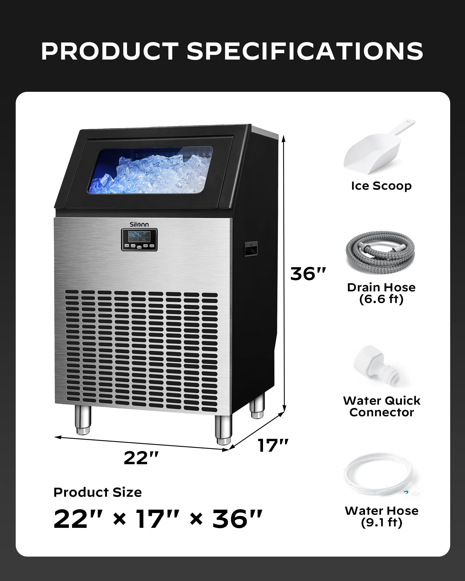 Silonn Commercial Ice Maker