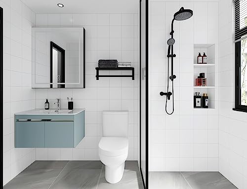 Ceramic Bathroom Vanity, Stainless Steel Bathroom Vanities, Waterproof Vanity, for Bathroom, Garage, and Garden (31.7" W, Includes Cold and Hot Faucet, Set of Accessories)