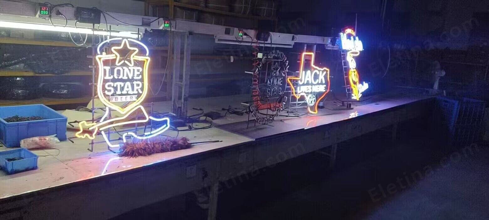 Real Neon Glass Tubes Open Teriyaki With Green Border And Blue Line Sign Handmade Lamp Neon Signs For Wall Decor