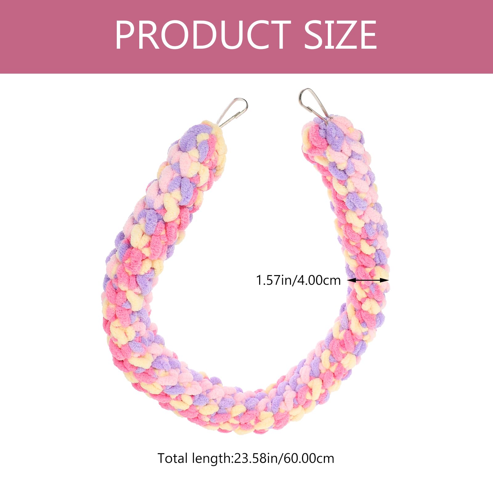 TEHAUX Sugar Glider Swing Toy Sugar Glider Climbing Rope Cotton Rope Guinea Pig Animal Hanging Cage Hamster Toy Parrot Climbing Rope Sugar Glider Cage Accessories for Small Animals (Colorful)