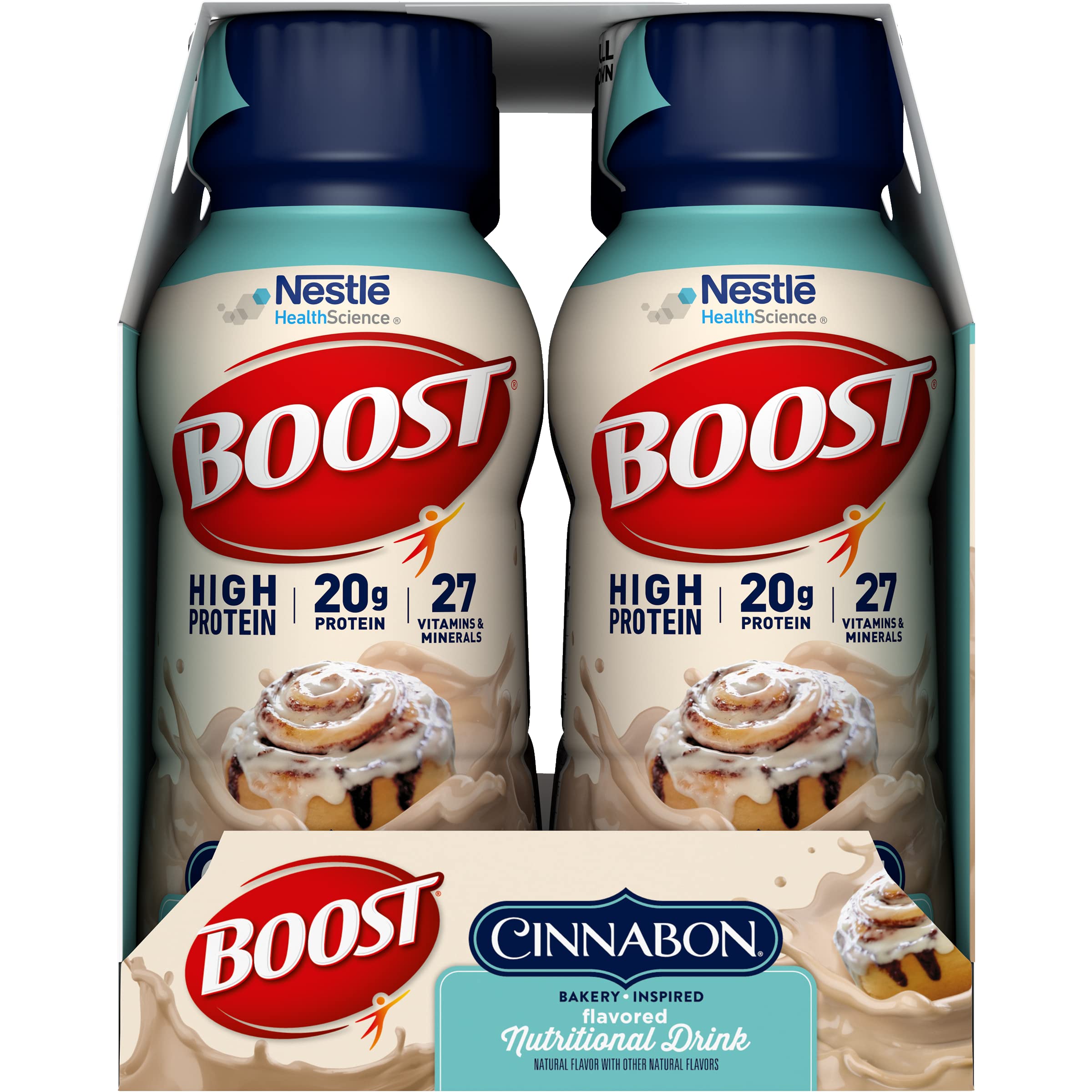 BOOST High Protein Nutritional Drink (Cinnabon, 6 count (Pack of 2))