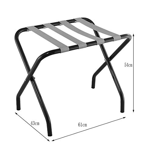 Folding Luggage Rack, Suitcase Bracket, Metal Luggage Storage Shelf - Suitable for Hotels, Bedrooms and Travel (A)