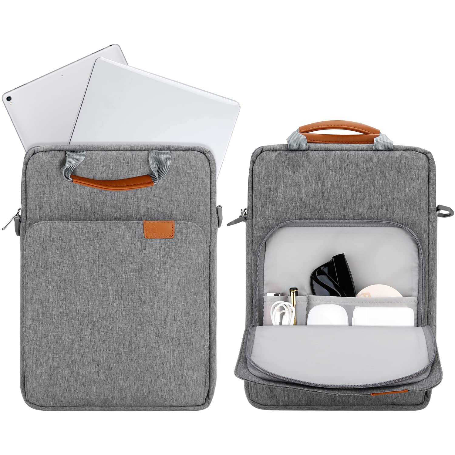 13 inch Laptop Sleeve with Shoulder Strap and Handle,Computer Bag Carrying Case for 13.3 Apple MacBook iPad,Chromebook