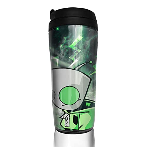 CONPELSON 12OZ Coffee Mug Invader Anime Zim Double-Layer Insulated Tumbler Cup With Lid Novelty Water Bottle for Home Office Travel
