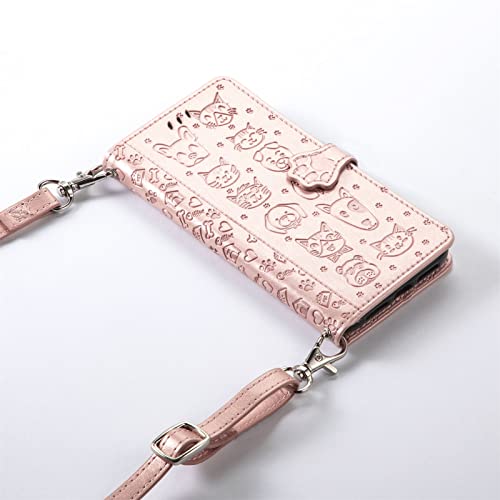 HUANGTAOLI Crossbody Shoulder Strap Flip Case for Samsung Galaxy S9 Plus, Magnetic Closure Kickstand Flip Phone Case for Samsung Galaxy S9 Plus