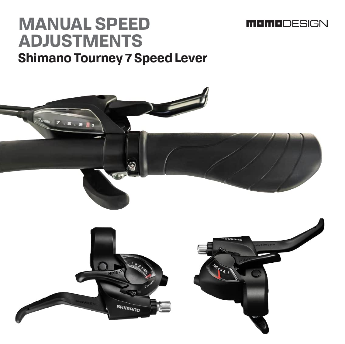 MOMODESIGN Hybrid Bike Shimano 21 speeds with Disc Brake, 700C Anti-Puncture Wheels