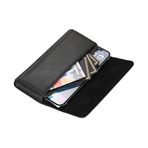 PU Leather Phone Holster Pouch For Samsung Galaxy S23 Plus S22+ S21 FE S20 FE S10+, A54 A53 A52 A34 A33, Note 10+, iPhone 14 Plus 14 13 12 11 Pro Max,Moto E G Fast OnePlus N20 Belt Clip Case Holder(L)