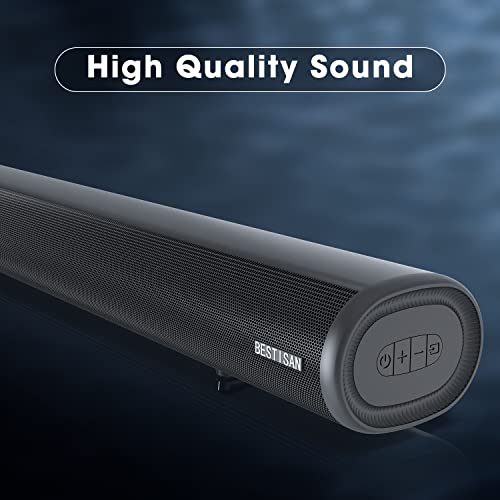 BESTISAN Sound Bars for TV, Wired and Wireless Bluetooth 5.0 TV Sound bar 34inches Soundbar for Home Theater HDMI-ARC/Optical/Coaxial/AUX/USB/Bluetooth Connection, Wall Mountable