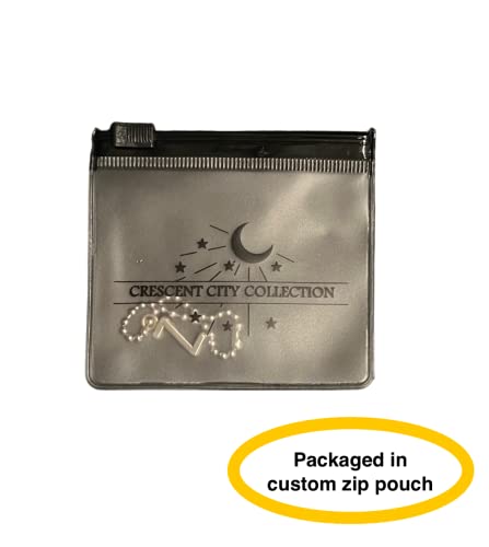 Crescent City Collection Cup Jewelry for Tumbler Handle with Custom Pouch, Letter Initial Charm with Removable Ball Bead Chain, Stanley Tumbler Accessories, G