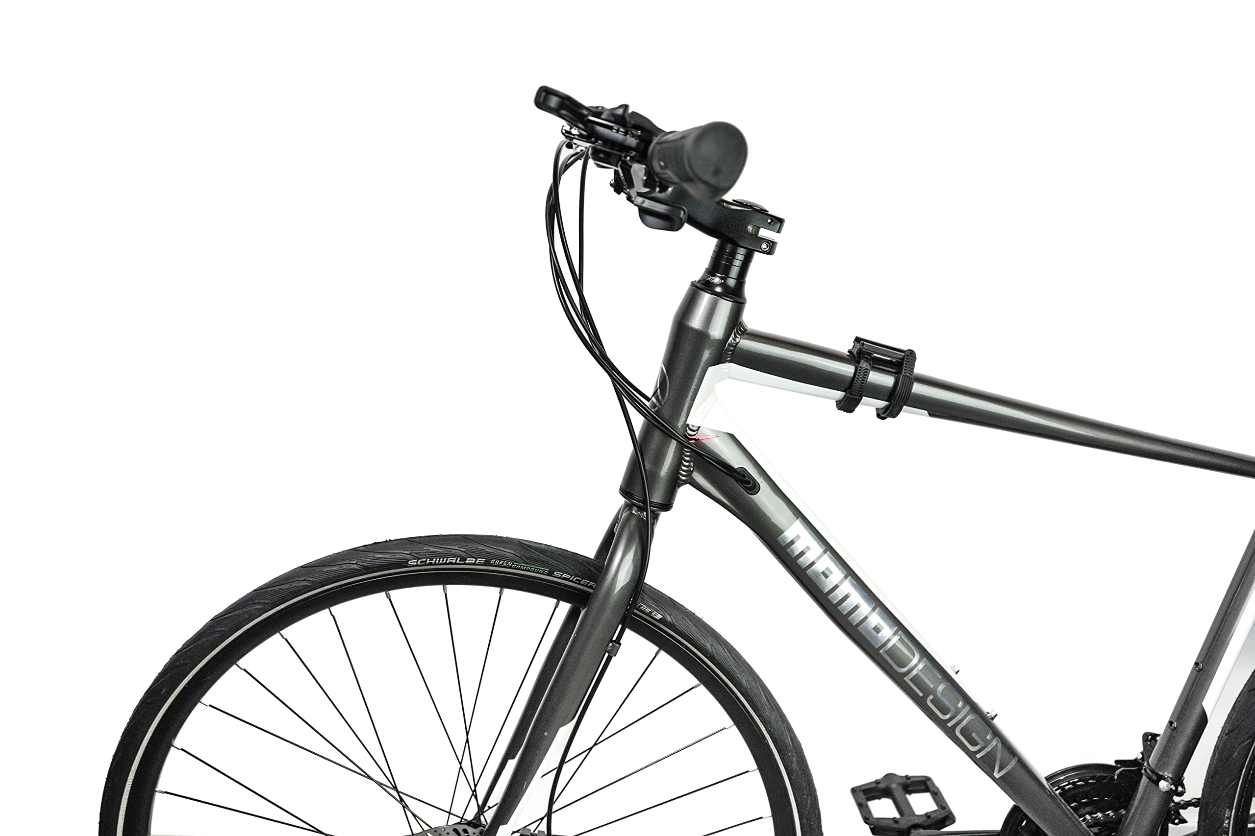 MOMODESIGN Hybrid Bike Shimano 21 speeds with Disc Brake, 700C Anti-Puncture Wheels
