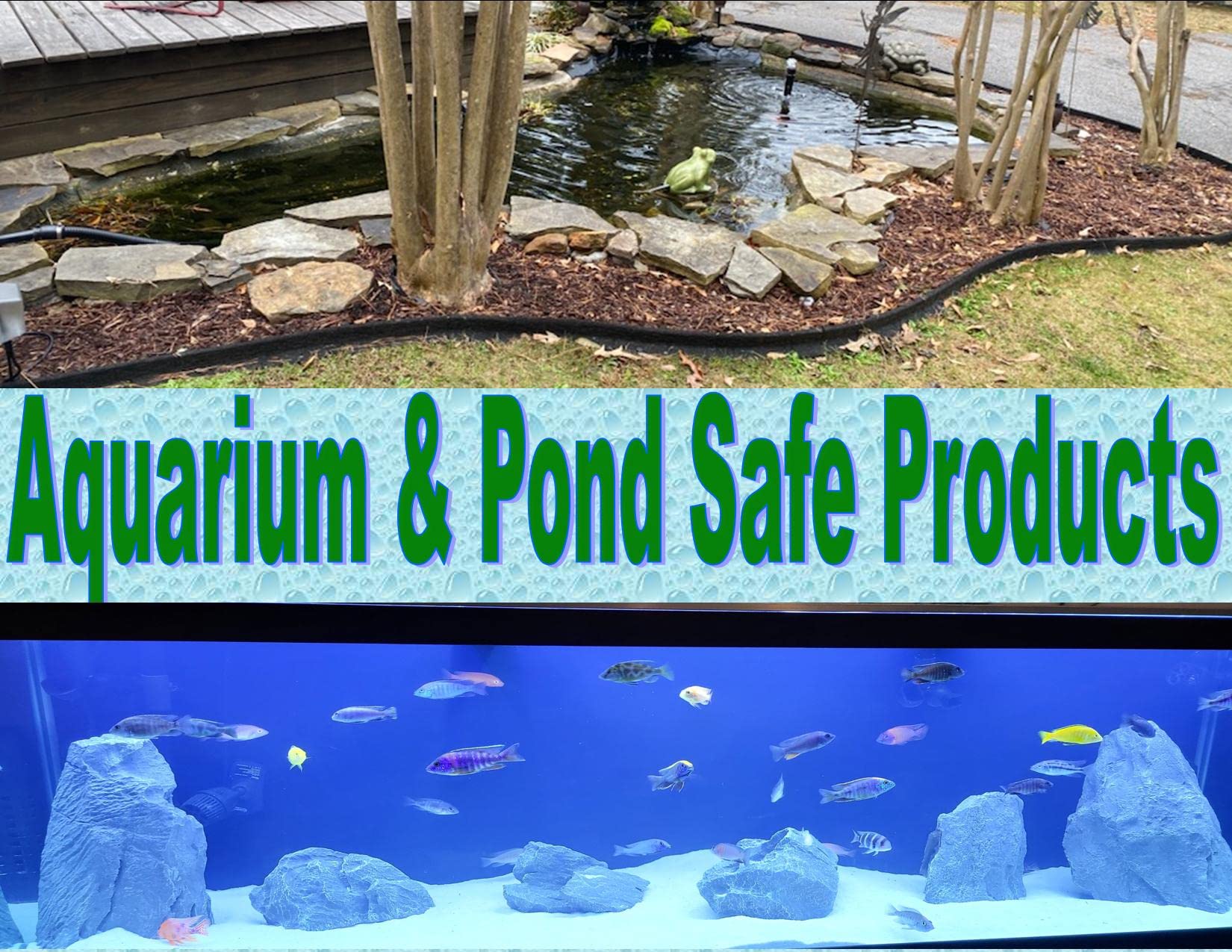PondH2o Natural Stone Pond Liner, Decorative Water Garden Koi Fish Pond Lining Real Gravel 1.3 Feet x 16.5 Feet (0.4m x 5m), Backyard Pond Liner Border