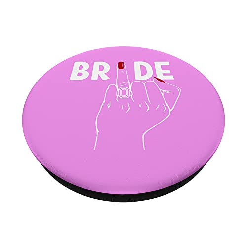 Wedding Honeymoon Bachelorette Red Finger Ring Fiance Bride PopSockets Swappable PopGrip