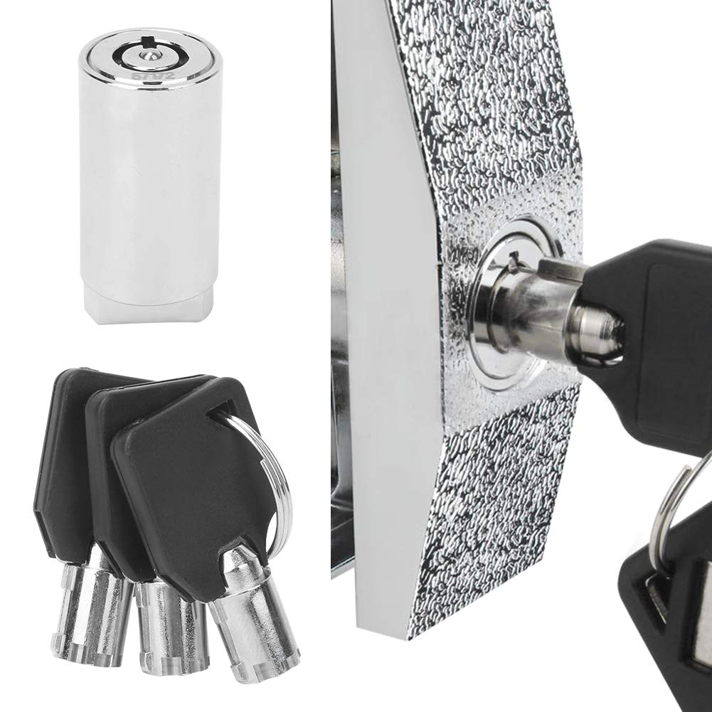 Vending Machine Lock with 3 Keys, Zinc Alloy Box Lock Cylinder for Automatic Selling Machines, Industrial , Candy Gumball Machine